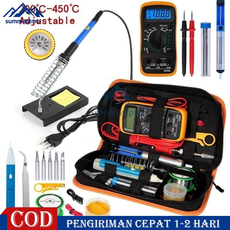 Jual Set Solder Listrik Lengkap dengan Multimeter Iron Tool Kit 60 W ...