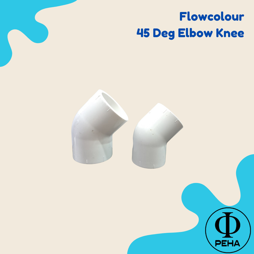 Jual Flowcolour 45 Deg Elbow Knee / Keni / Pipe Pipa U - PVC by Sanking ...