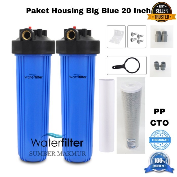 Jual Filter Air Housing Big Blue 20 Inch Step 2 | Shopee Indonesia
