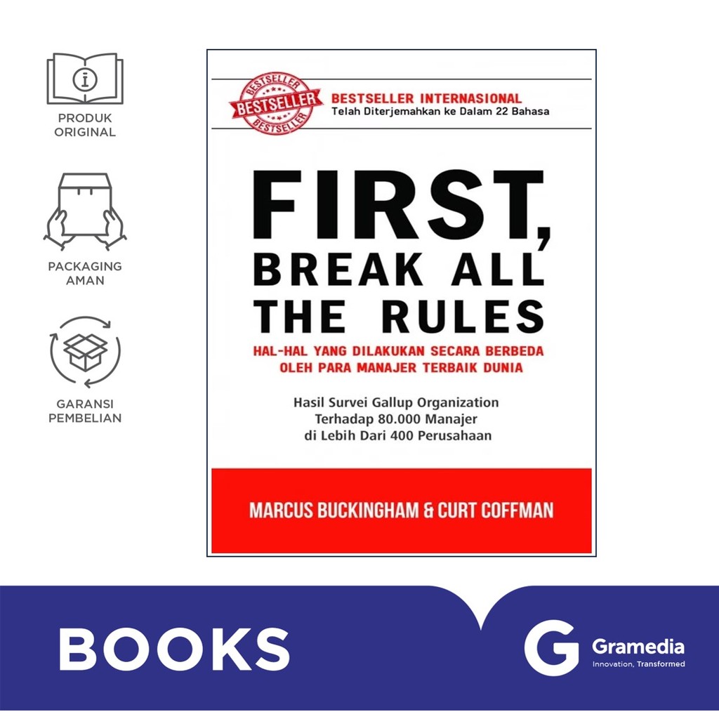 Jual First, Break All the Rules ( Marcus Buckingham & Curt Coffman ...