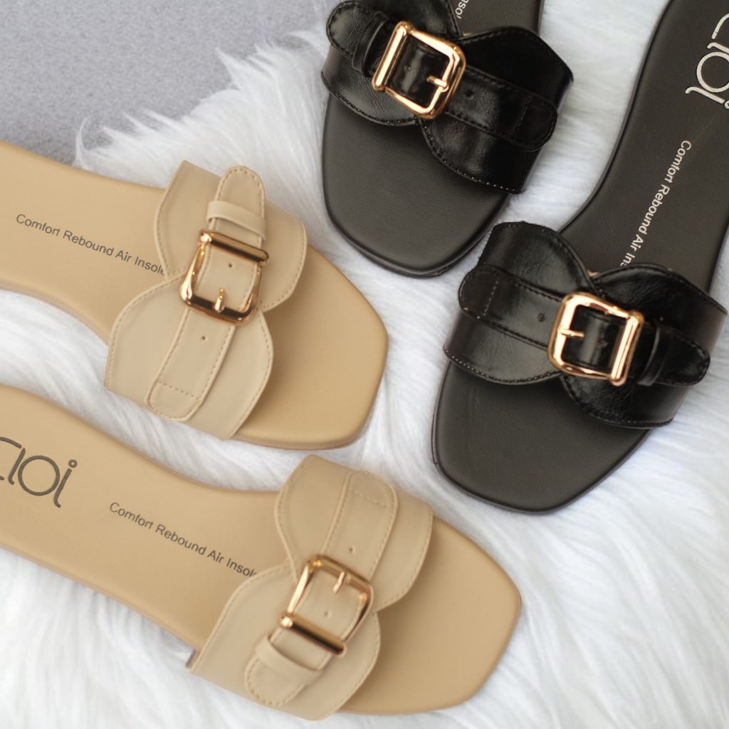 Jual Cloi 01065 women flat sandal | Shopee Indonesia
