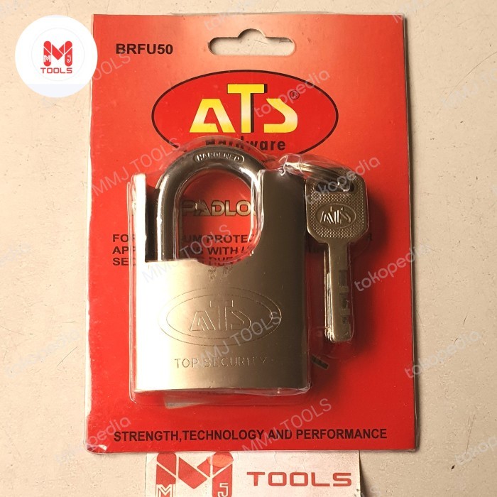 Jual Gembok Jaket ATS 50mm - ATS Gembok Jaket Nekel 50mm | Shopee Indonesia