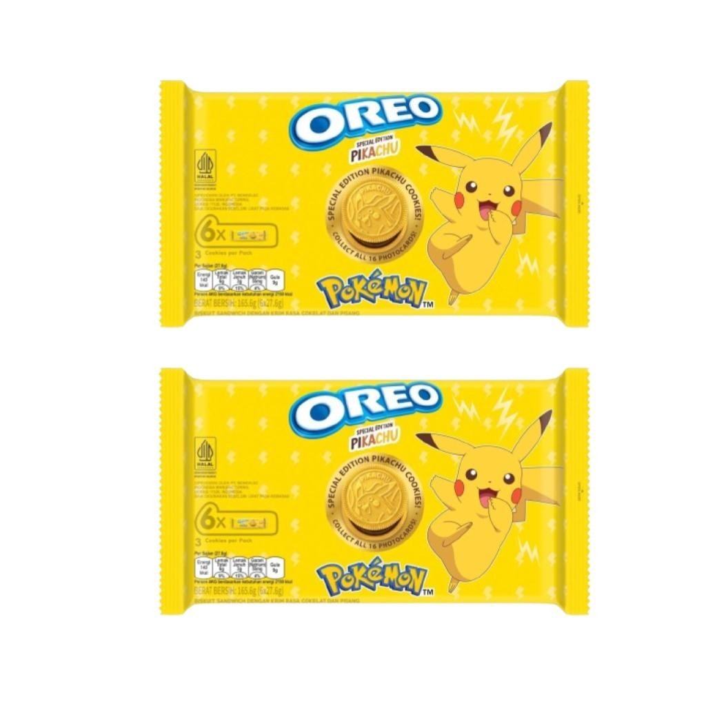 Jual Oreo Pokemon Chocolate Banana 165.6g [Multipack Isi 6] x 2 ...