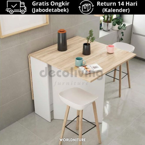 Jual Decoliving Holmes Meja Makan Lipat Minimalis Serbaguna Hemat Ruang ...