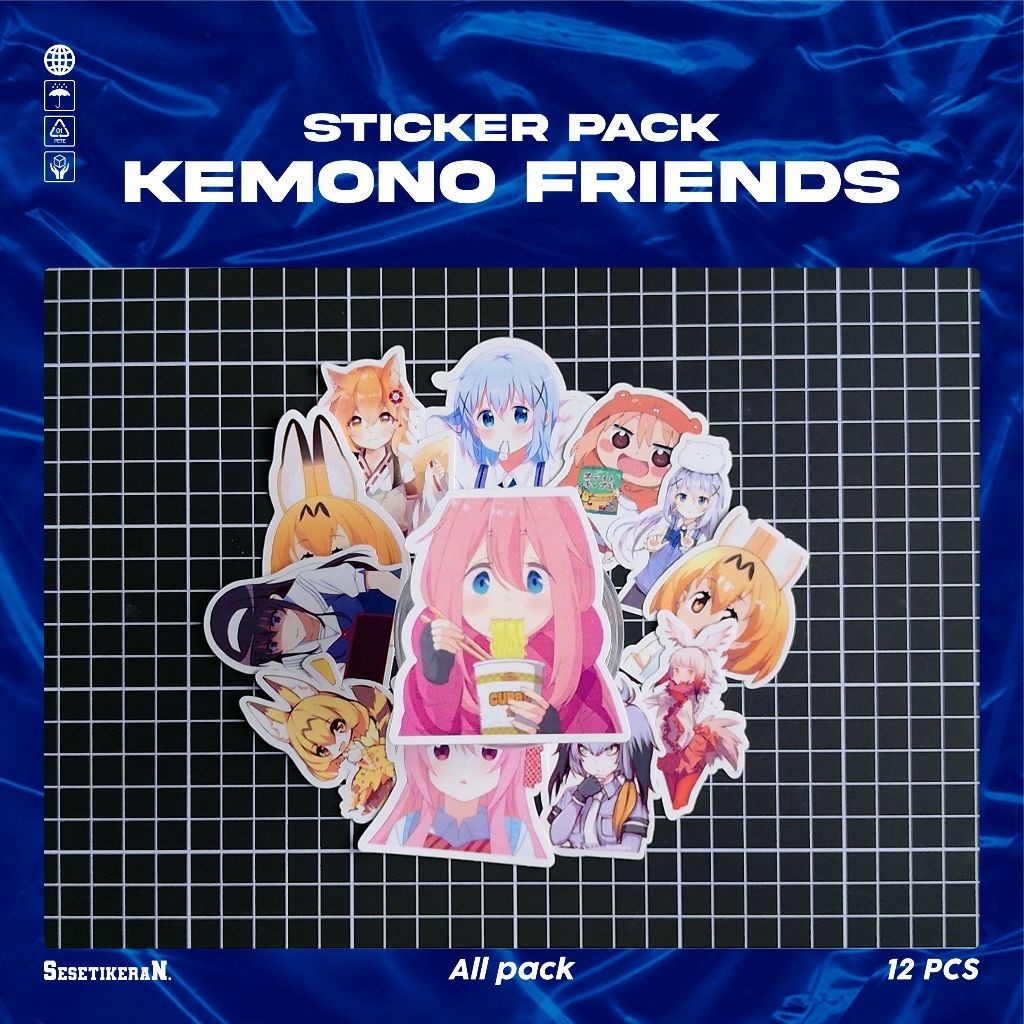 Jual Sesetikeran Pack Anime Kemono Friends Lucu Sticker Cute Keren ...