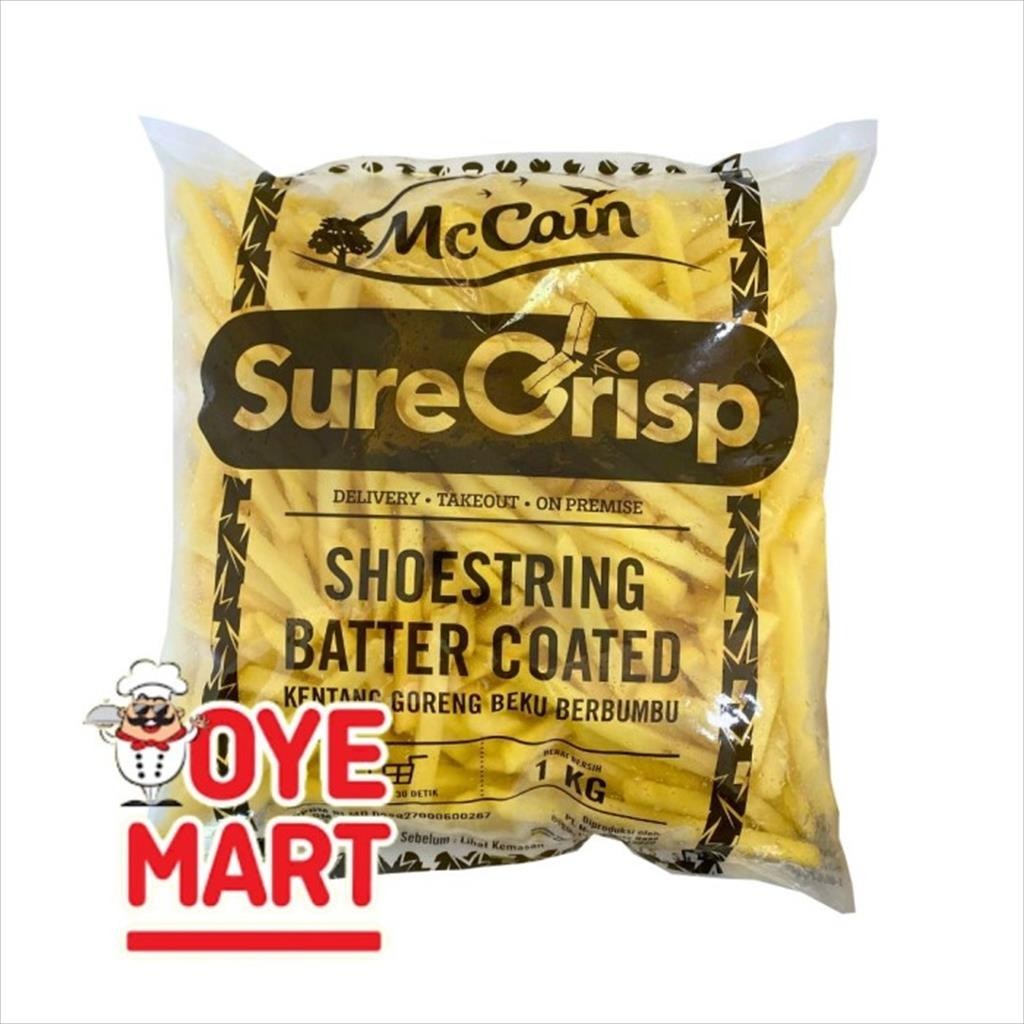 Jual MCCAIN SURECRISP SHOESTRING BATTER COATED 1KG/FRENCH FRIES KENTANG ...