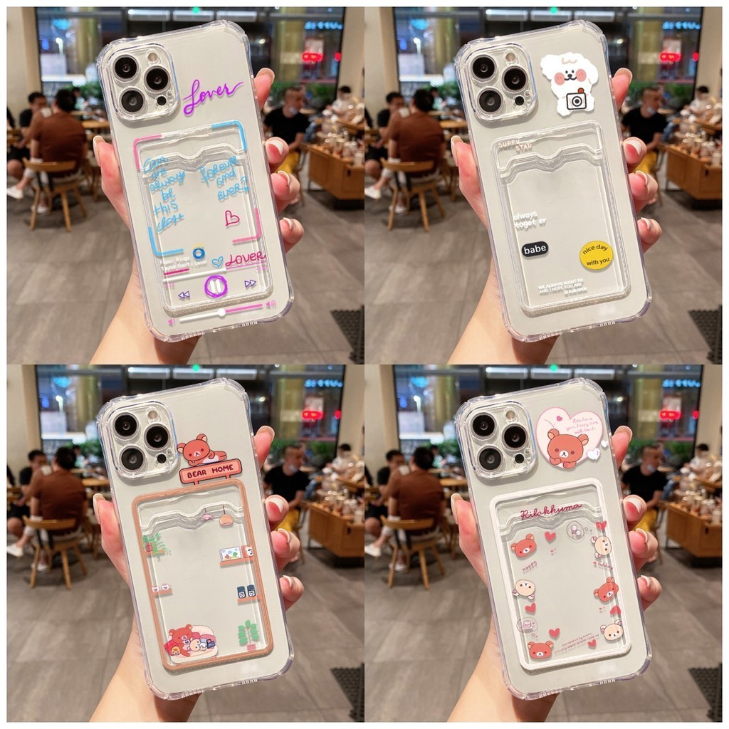 Jual with Transparent Card Slot TPU Case For Samsung A23 A15 A05 A05s ...