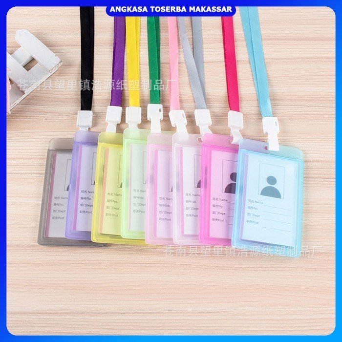 Jual Gantungan NAME TAG Kartu Nama Plastik Vertikal Horizontal Lanyard ...