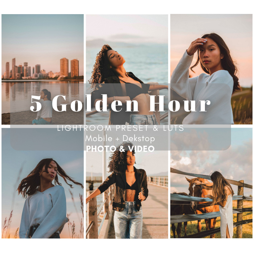 Jual 5 Golden Hour Preset Lightroom & Video Filter LUTS Mobile (Android ...