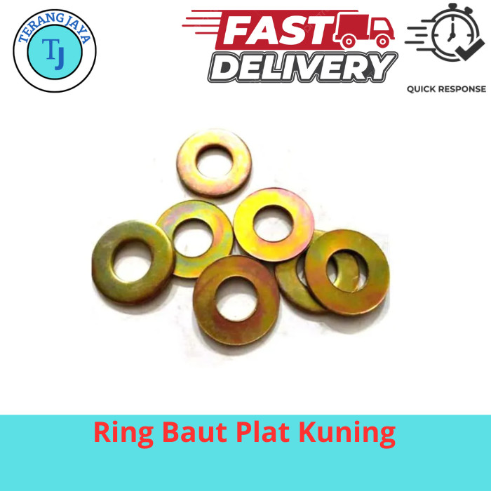 Jual Ring Baut Plat Kuning M5/M6/M8/M10 - (HARGA PER 1 PCS) | Shopee Indonesia