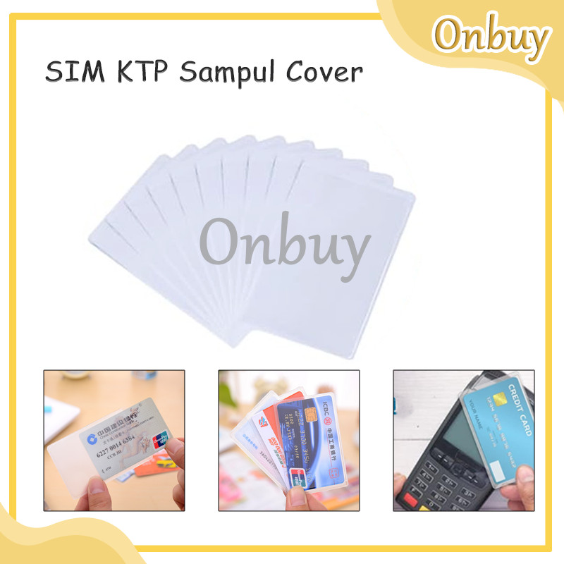 Jual 50PCS Cover Plastik Pelindung Kartu Atm Sim Ktp Sampul Cover/ Sampul Kartu Bening | Shopee ...