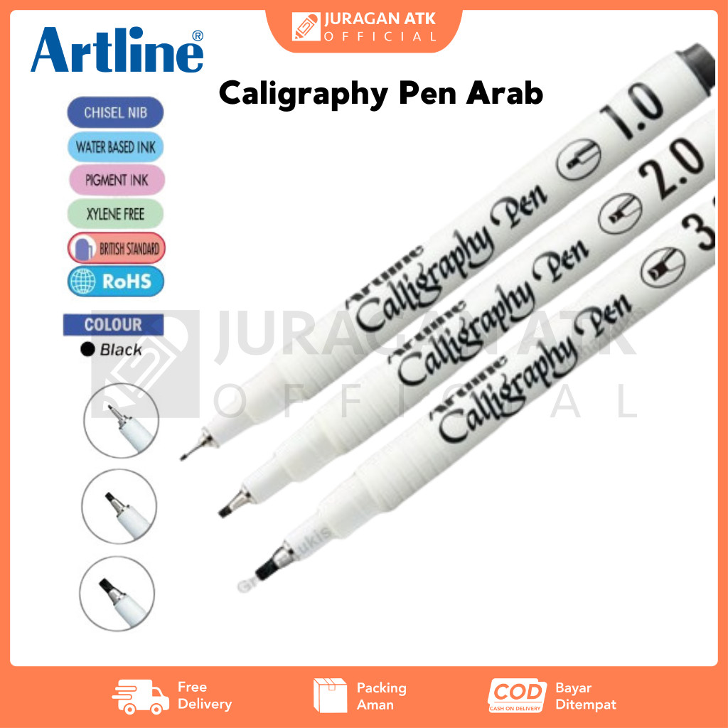 Jual Ballpoint Calligraphy Artline Pulpen Kaligrafi Lettering Pen EK ...
