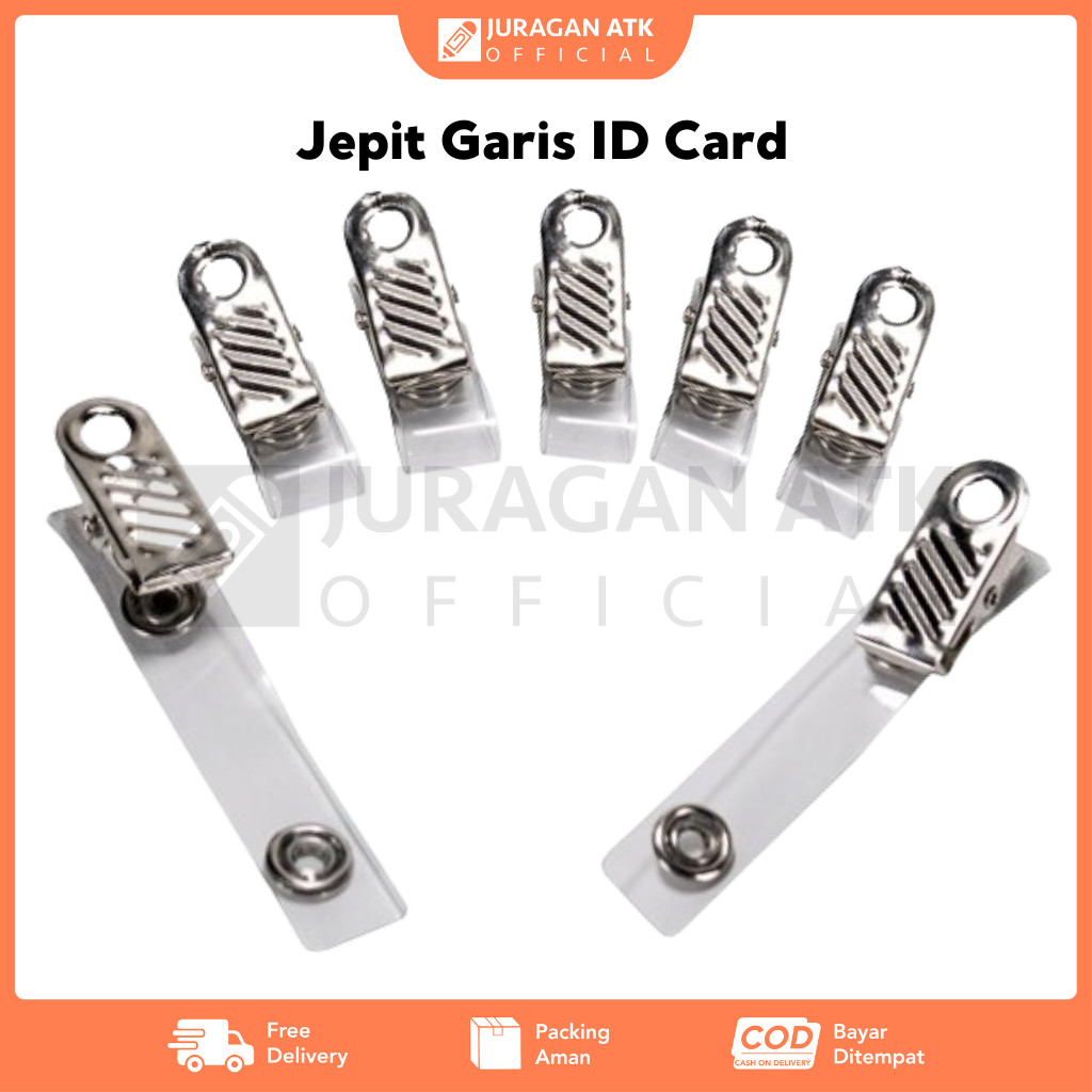 Jual Jepit Garis ID Card / Jepit Klip Nametag untuk ID Card - Per 1 PCS | Shopee Indonesia