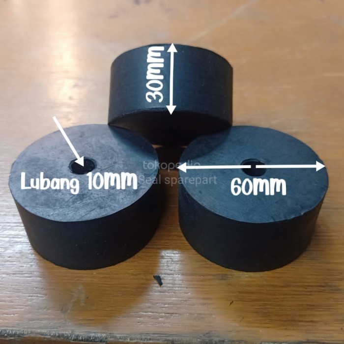 Jual karet kabin 60mmx30mm Lubang 10mm alas peredam getaran mesin ...