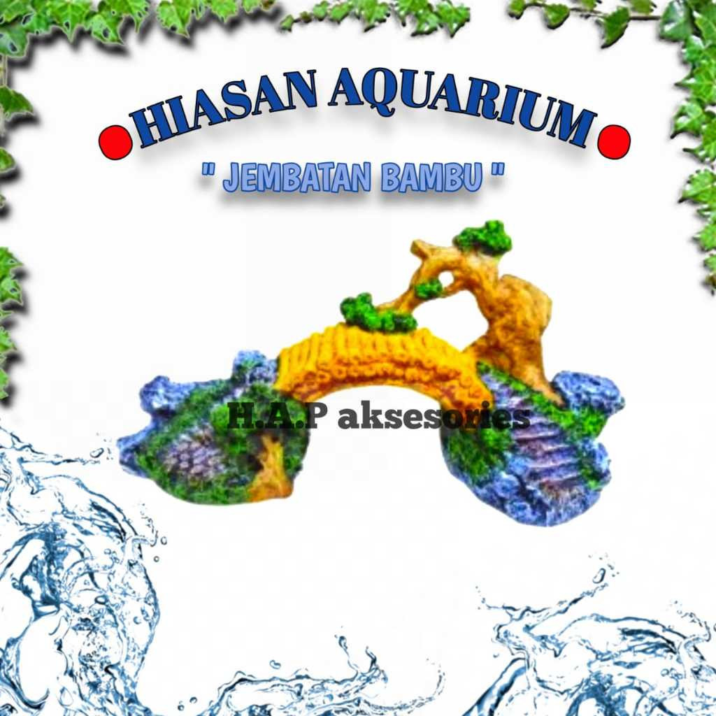 Jual MAINAN HIAS AQUARIUM FIBER JEMBATAN BAMBU TUMPUK | Shopee Indonesia