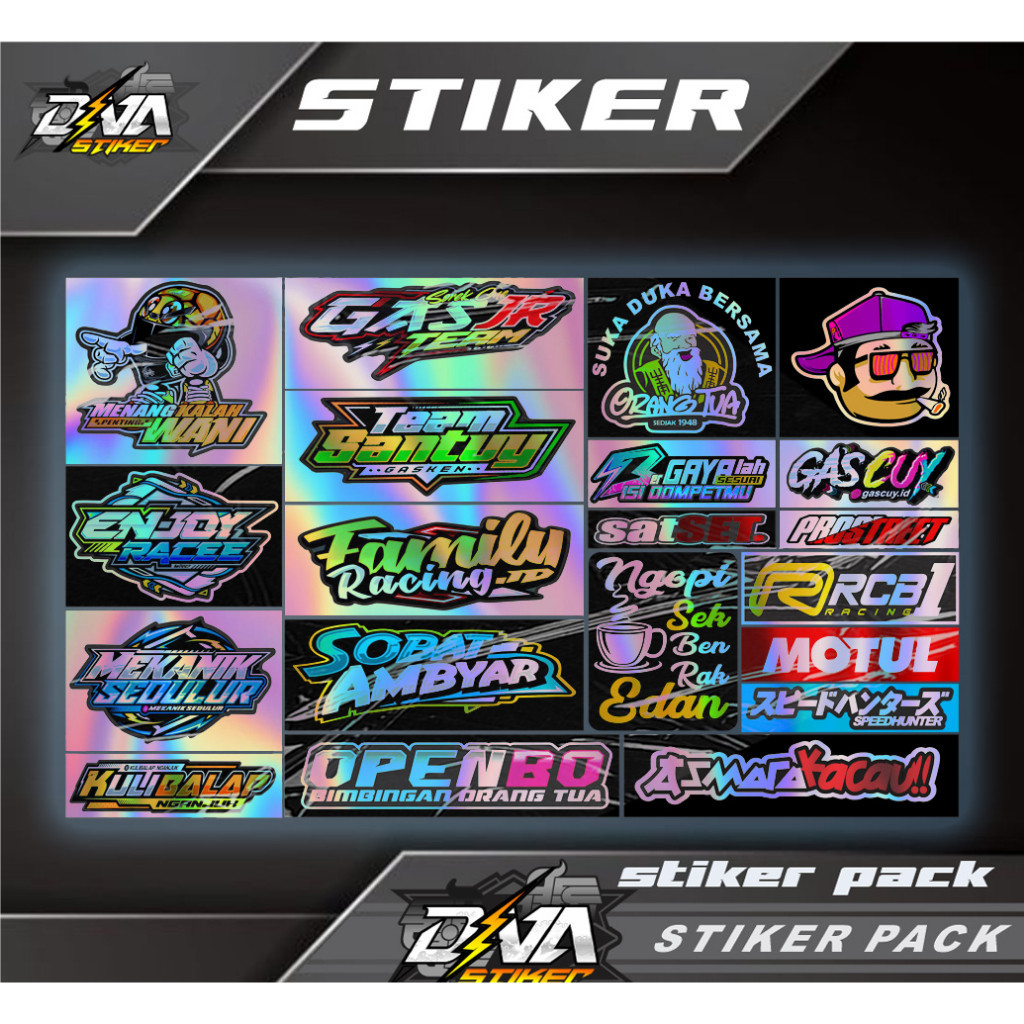 Jual Stiker Pack Herex Gambar Dan Logo Racing Stiker Pack Campur KEREN ...
