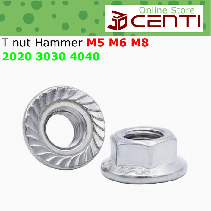Jual Mur Stainless Flange Nut Topi Hammer head M3 M4 M5 M6 M8 M10 SS304 ...