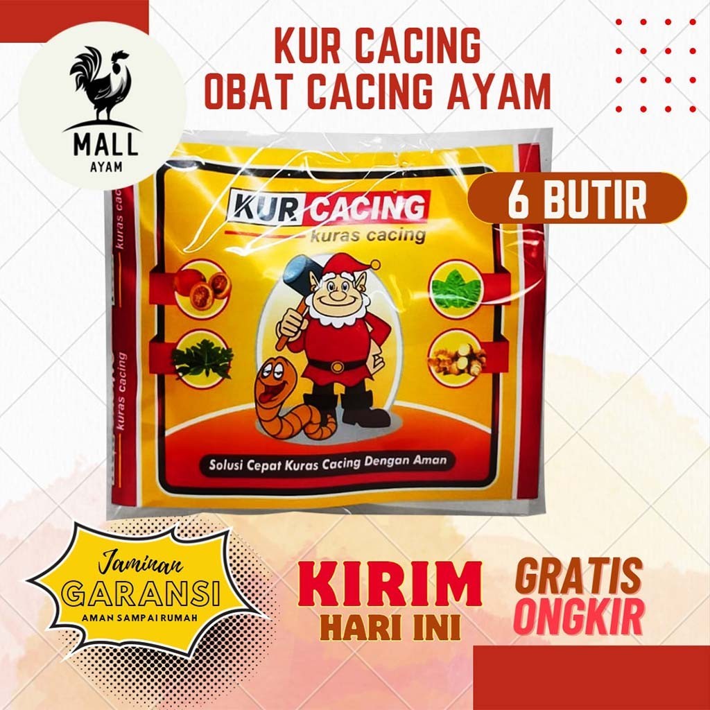 Jual AYAM MALL Kur Cacing Temujin Pil Kapsul Kuras Cepat Cacing Ayam ...