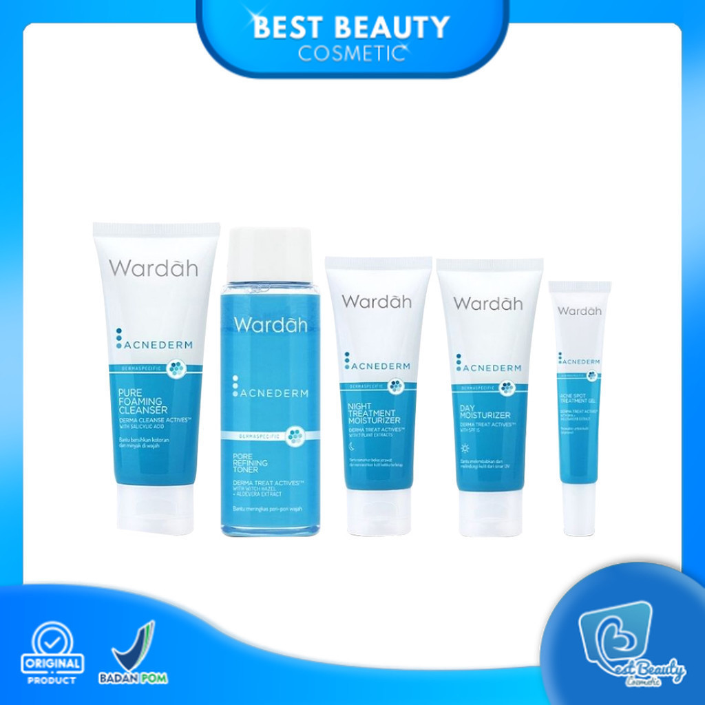 Jual ★ BB ★[BUNDLING] Wardah Acnederm Paket Lengkap Full Regime ( Acne ...