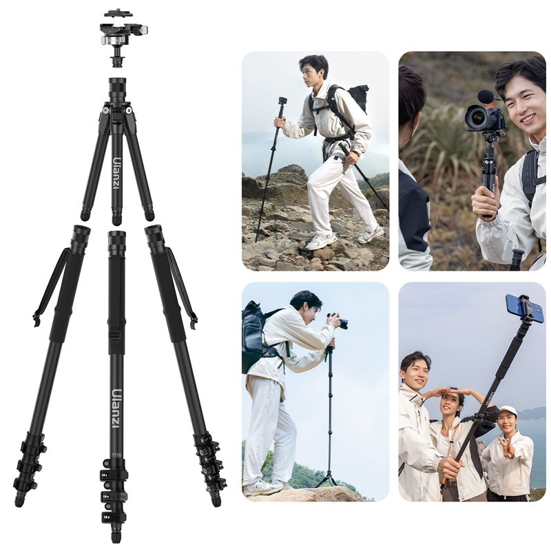 Jual Ulanzi TT35 Hiking Stick Tripod Kit Trekking Pole Monopod Selfie ...