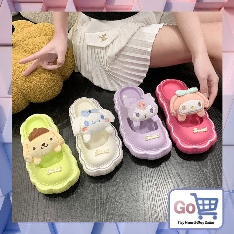 Jual Go - S1159 Sandal Slop Boneka / Sandal Rumah Empuk / Sendal Cute ...