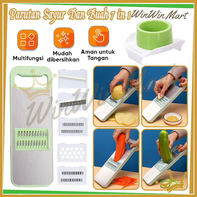 Jual Parutan Sayur Dan Buah 7 in1/Parutan Manual Sayur Dan Buah/Alat ...