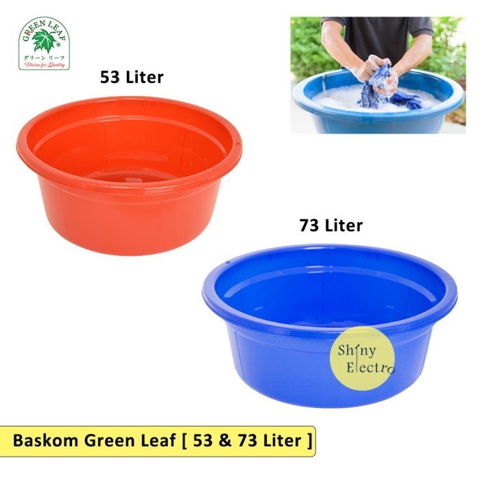 Jual Bak Baskom Ember Mandi Cuci Baju / Piring Plastik Green Leaf Besar ...