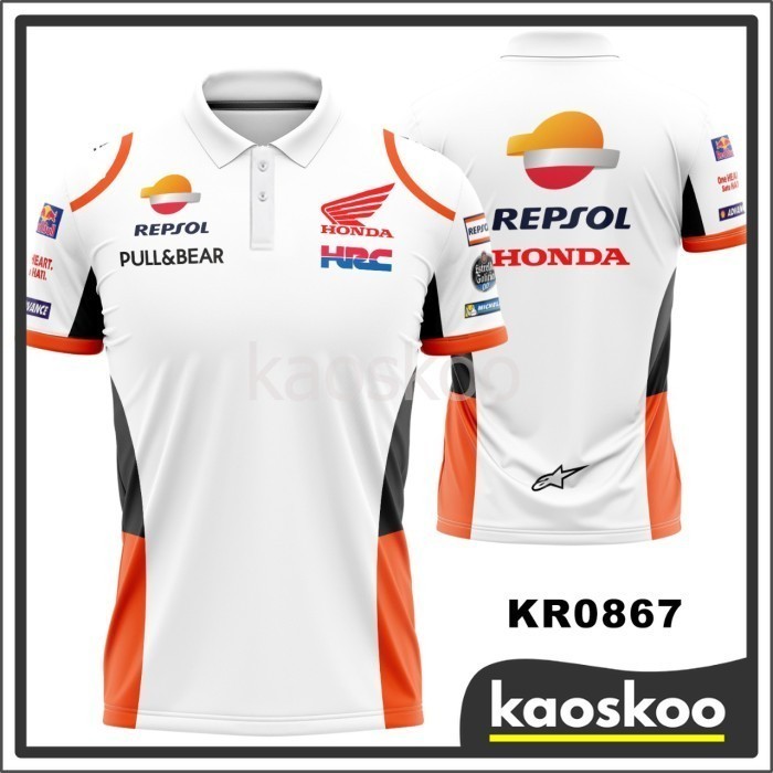 Jual Kaos Motogp Repsol Honda Racing Team Polo Shirt | Shopee Indonesia
