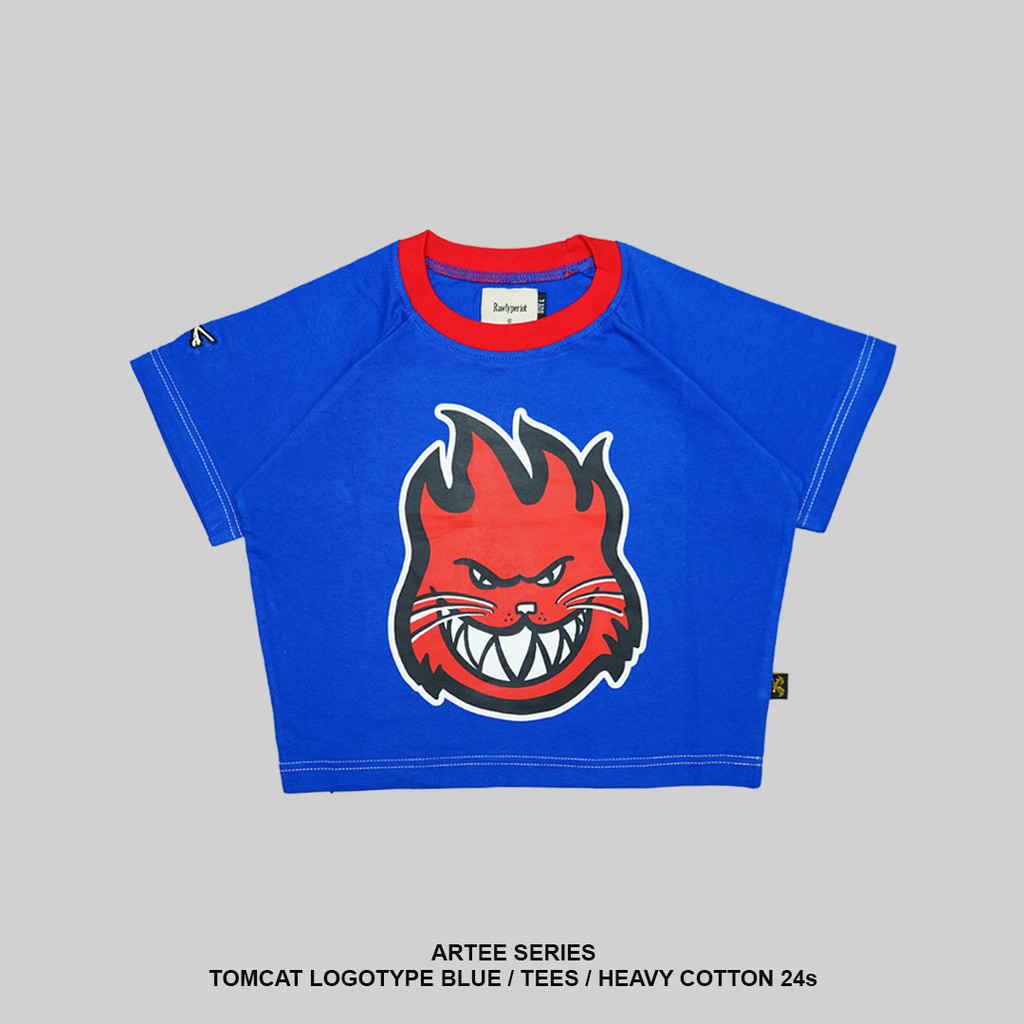 Jual RAWTYPE RIOT Tomcat Logotype Crop Top - Blue (women) | Shopee ...