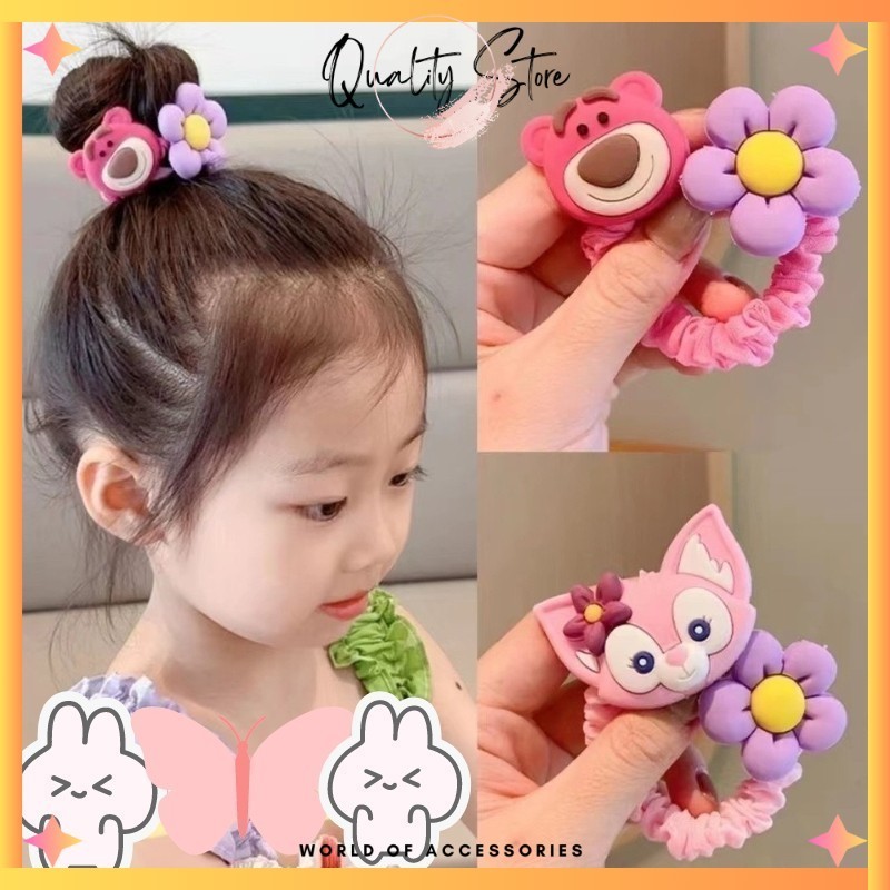 Jual QS - IKAT RAMBUT ANAK SCRUNCHIE KARAKTER LUCU KOREAN STYLE ...