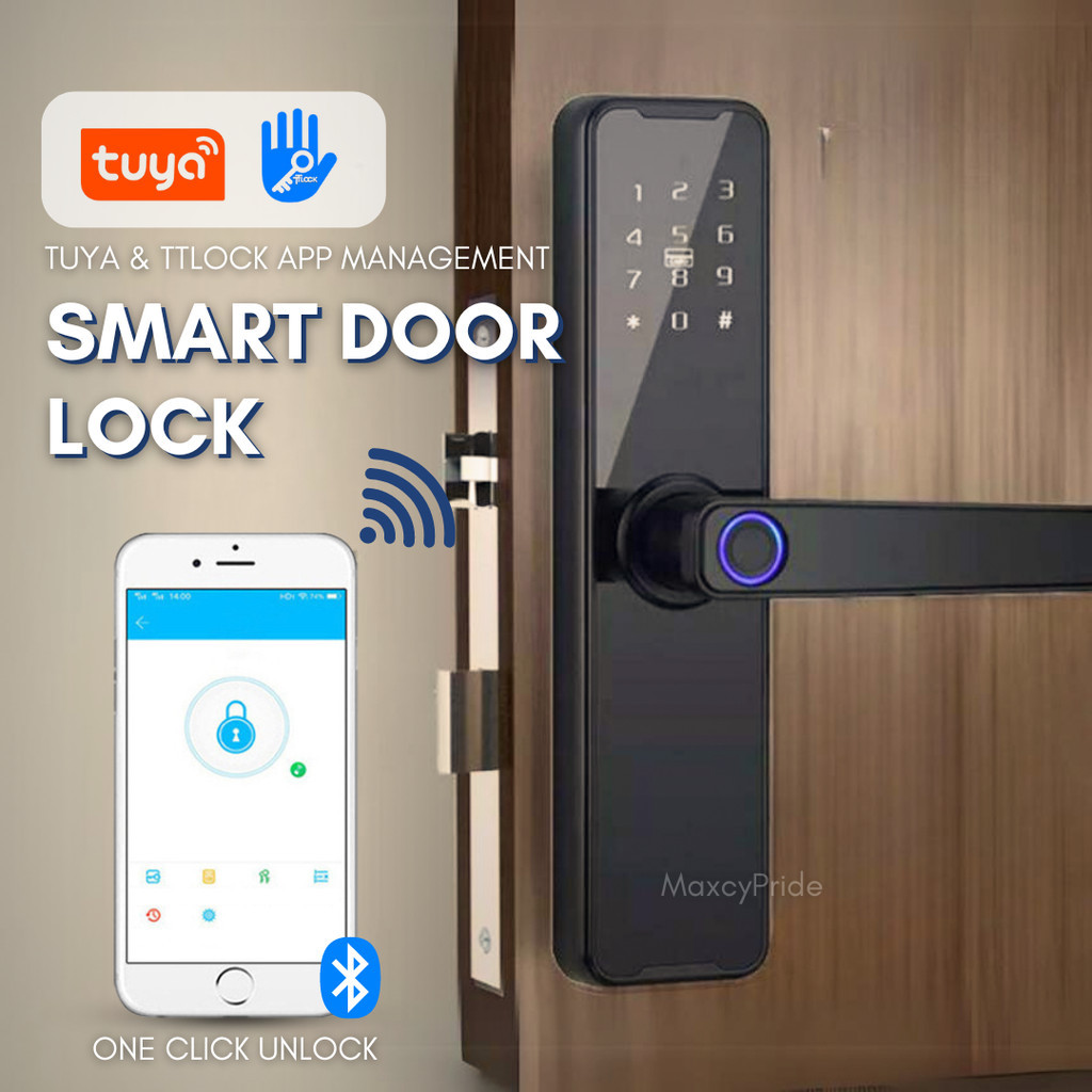 Jual Smart Door Lock Safety Handle Digital Kunci Pintar Dengan Password ...