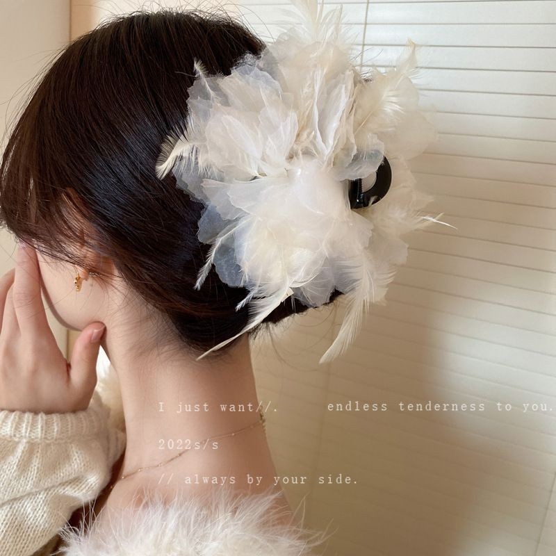 Jual Pegangan Rambut Burung Unta Murni Keinginan Angin Kepala Belakang ...