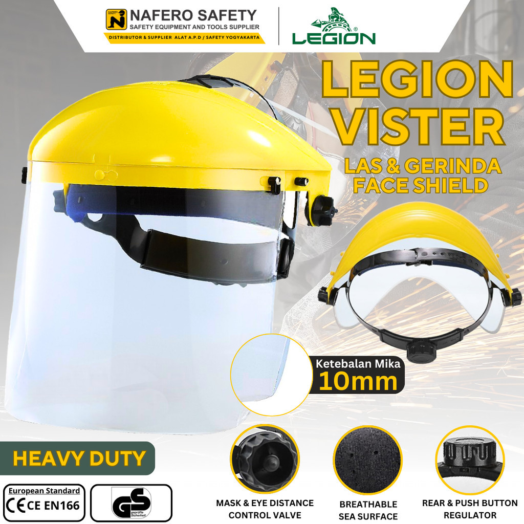 Jual Face Shield Las Gerinda LEGION VISTER Heavy Duty Faceshield Las ...