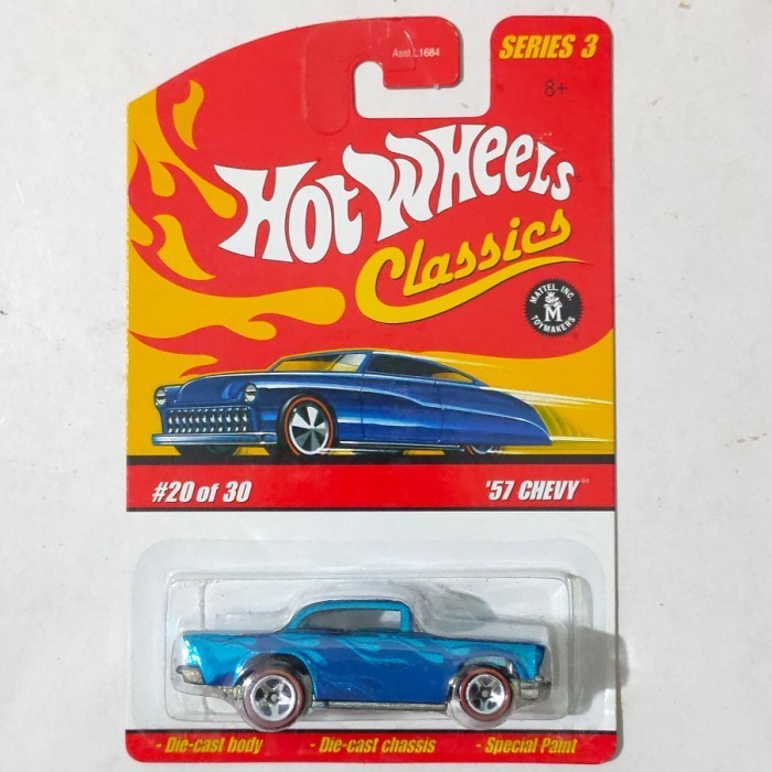 Jual 57 Chevy spectraflame blue 2007 Classics Red Line rare HOTWHEELS ...
