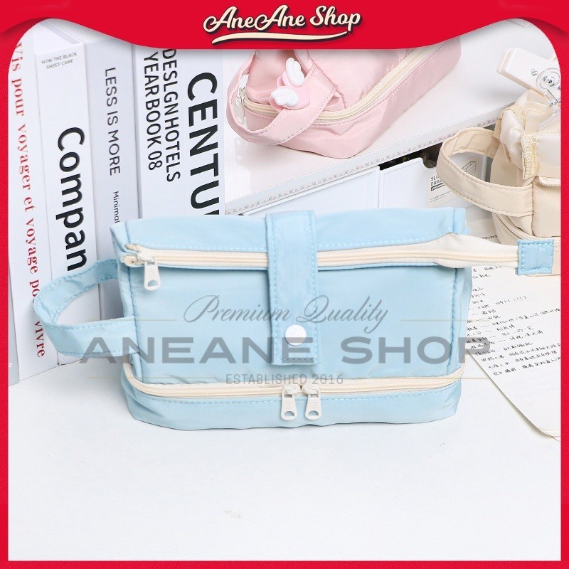 Jual Tempat Pensil Kanvas Kapasitas Besar Model Tas dengan tali dan ...