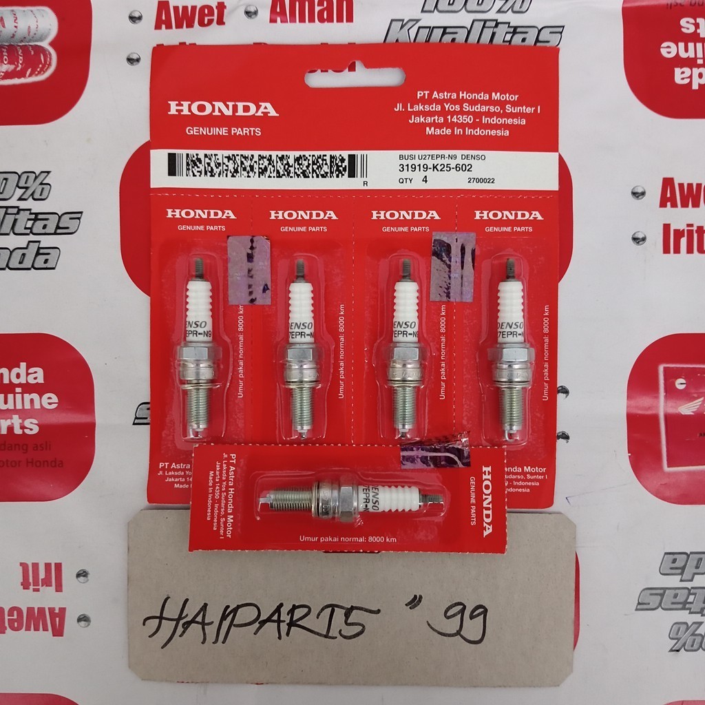 Jual Busi Spark plug DENSO U27EPR-N9 DI JUAL SATUAN Motor beat esp cbr ...