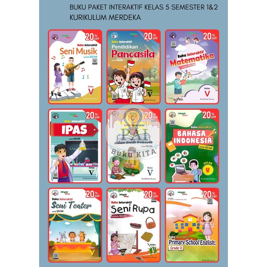 Jual Buku Interaktif SD Kelas 5 Semester 1&2 Kurikulum Merdeka Intan pariwara Tahun 2024 ...