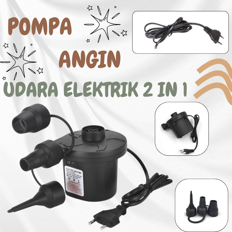 Jual Pompa Angin Listrik Electric Air Pump /Vacuum ELEKTRIK 2 in 1/Pompa Angin Listrik | Shopee ...
