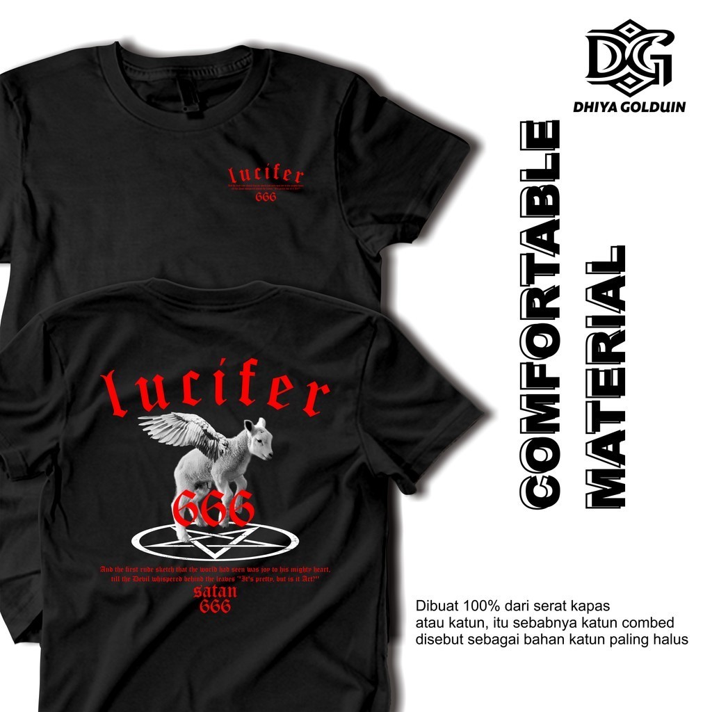 Jual Dhiya Golduin Store Kaos Lingkaran Setan Satanic Lucifer Lamb ...