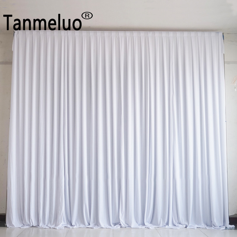 Jual 2x2/3x3M White Backdrop Party Curtain Non Transparent Lycra Photo ...