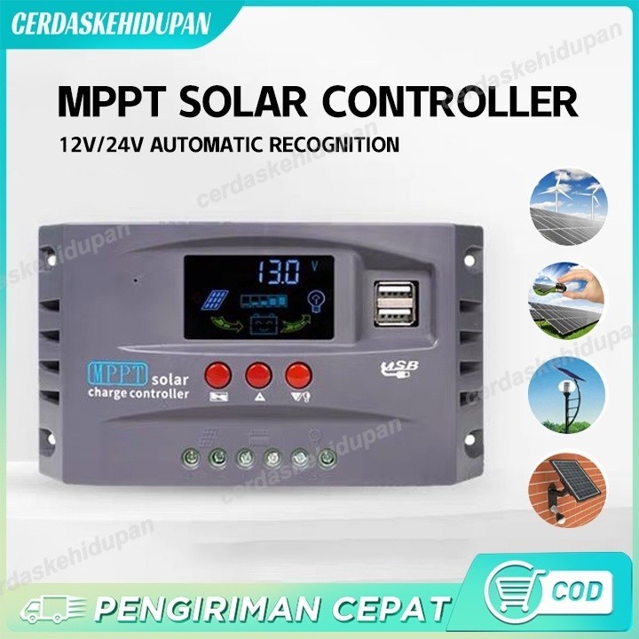 Jual Solar Charge Controller LCD LED Display Solar Automatic Identify ...