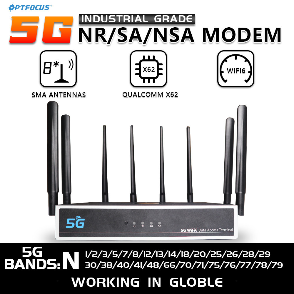 Jual OPTFOCUS 5G NR SA NSA Router With SIM Card Modem 1800M WIFI6 LTE ...