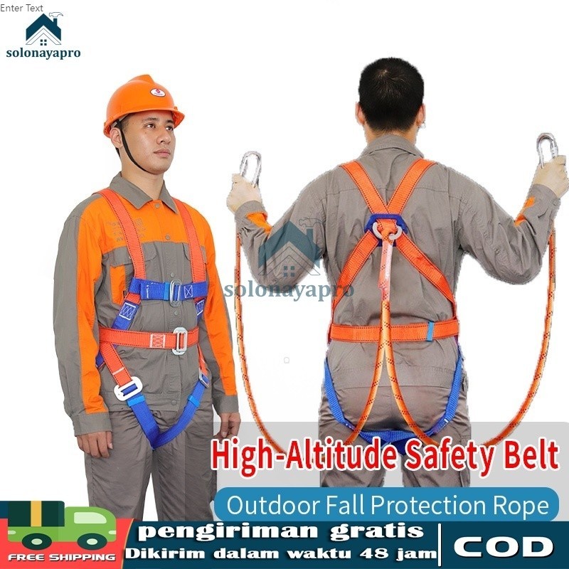 Jual Safety Body Harness Double Hook 3M /Safety Belt Proyek Hook Besar ...