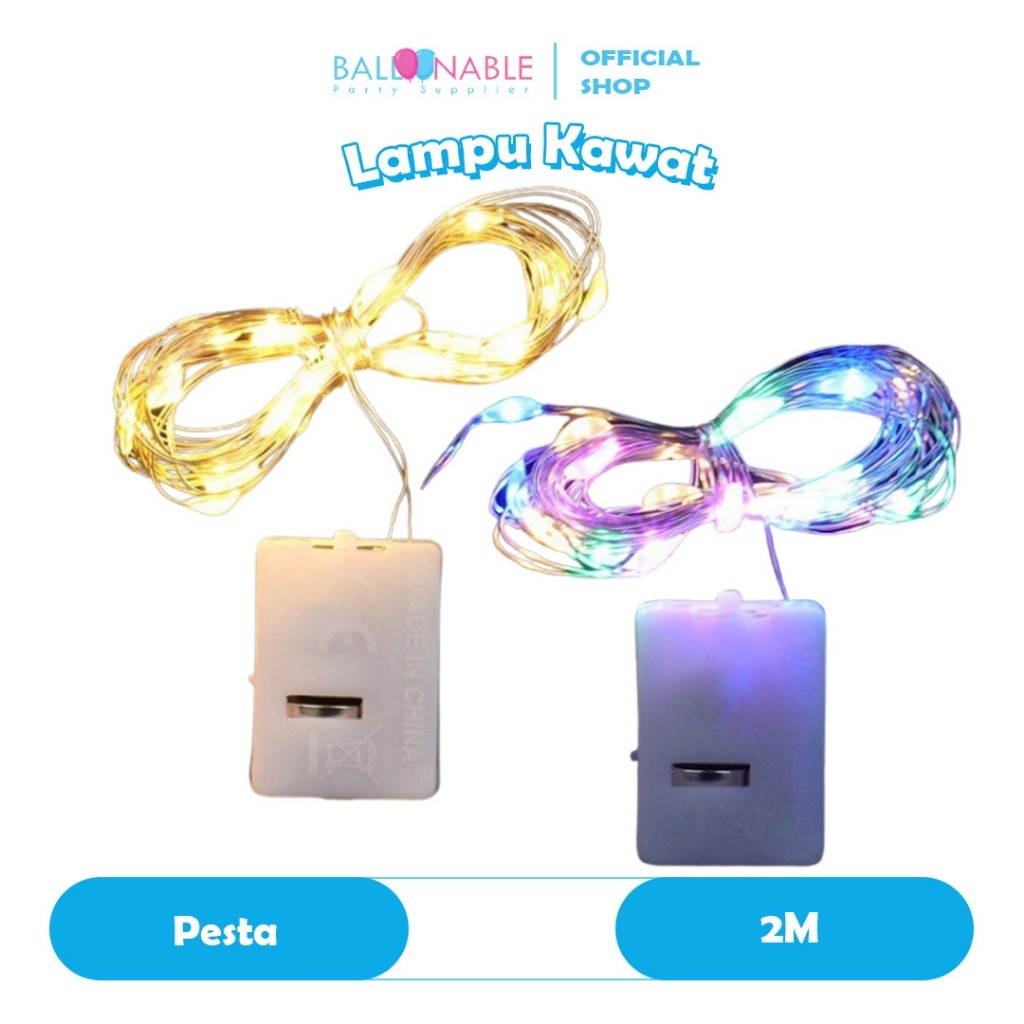 Jual lampu led Kawat 2 meter utk balon toper kue dll | Shopee Indonesia