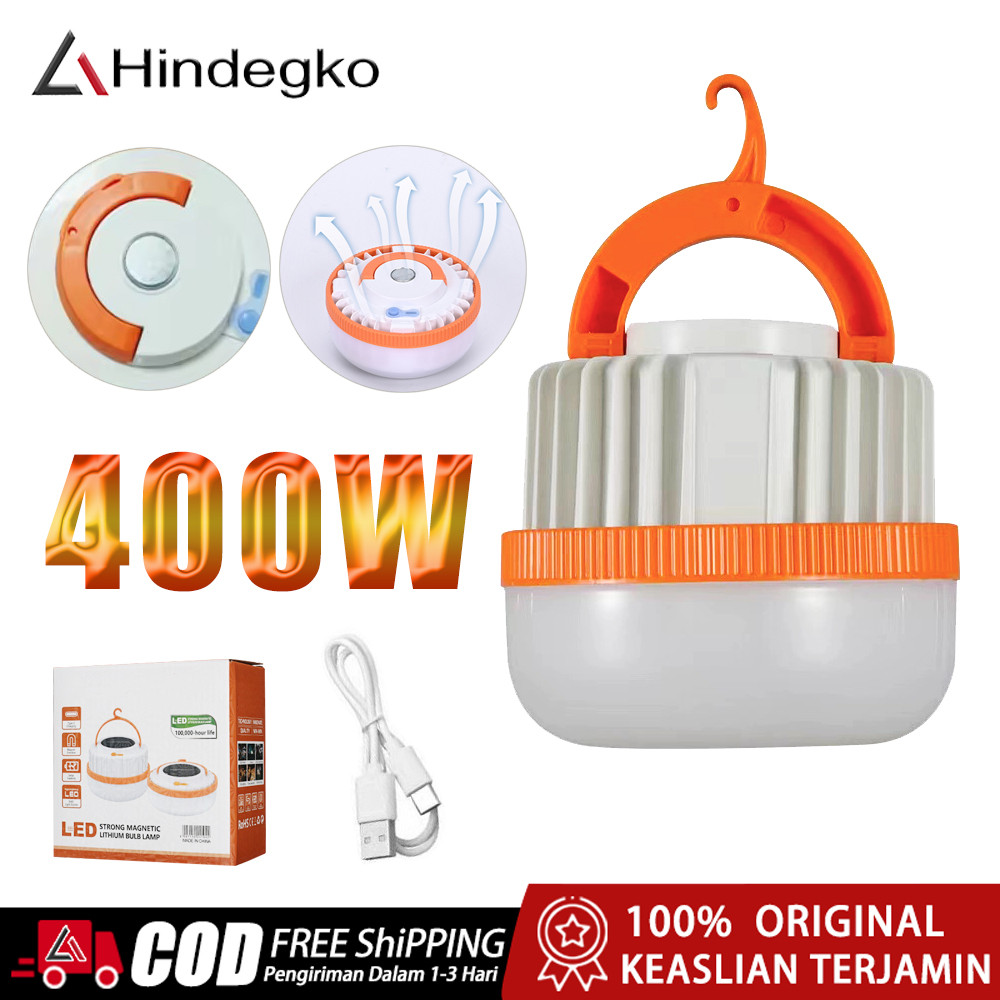Jual Hindegko Lampu Emergency Serbaguna Super terang Tahan 6-8h Charger USB-C Lampu Camping ...