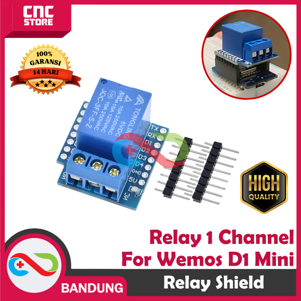 Jual SHIELD RELAY 1 CHANNEL 5V FOR WEMOS D1 MINI | Shopee Indonesia