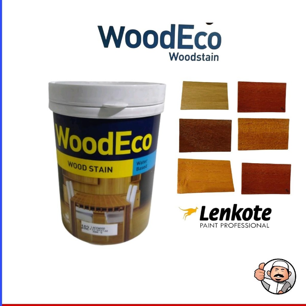 Jual Cat Politur Sirlak Woodeco Woodstain Isi 1 Liter Campuran Air ...