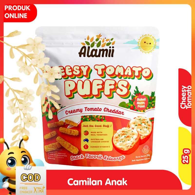 Jual Alamii Snack Anak Tomat Cheesy Puffs Rasa Tomat Creamy Cheddar 25 ...