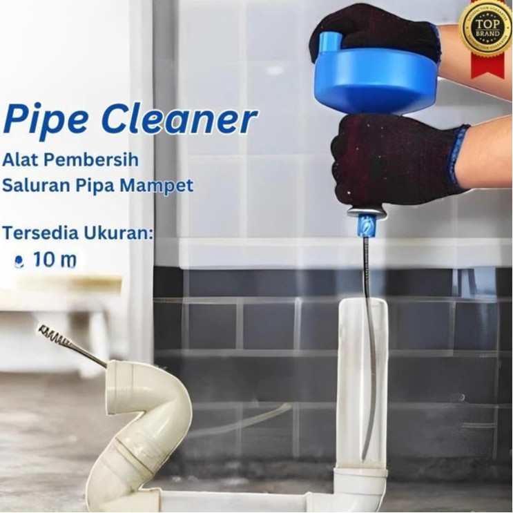 Jual Pipe Cleaner 10M Alat Pembersih Saluran Pipa Mampet Tersumbat Kawat Flesibel Lentur ...