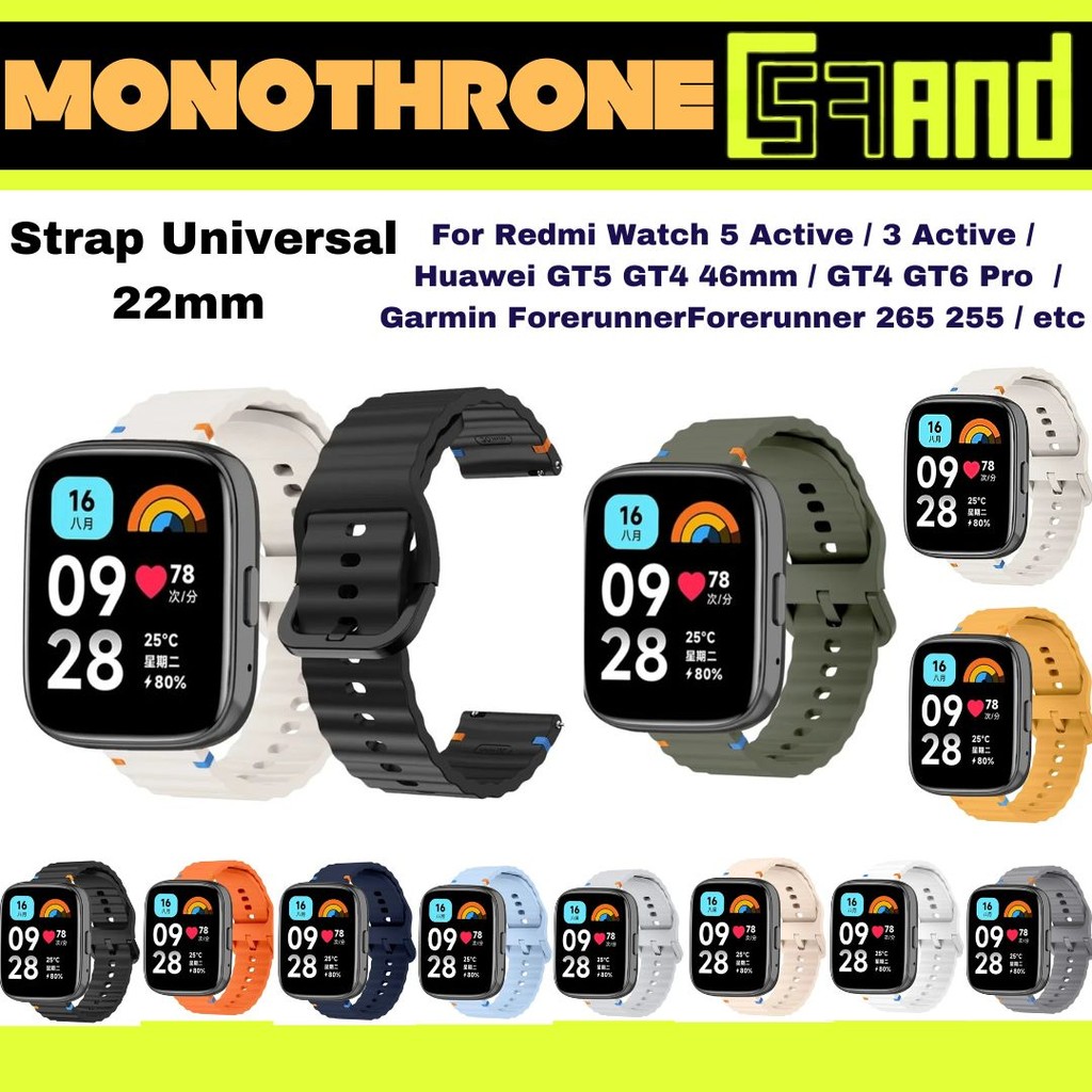 Jual Strap Watch 22mm Universal Strap Redmi Watch 5 Active Huawei GT5 ...